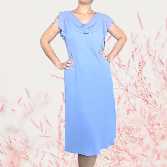 Metaphor | Dresses | Vintage 9s Metaphor Lavender Cowl Neck Shift ...